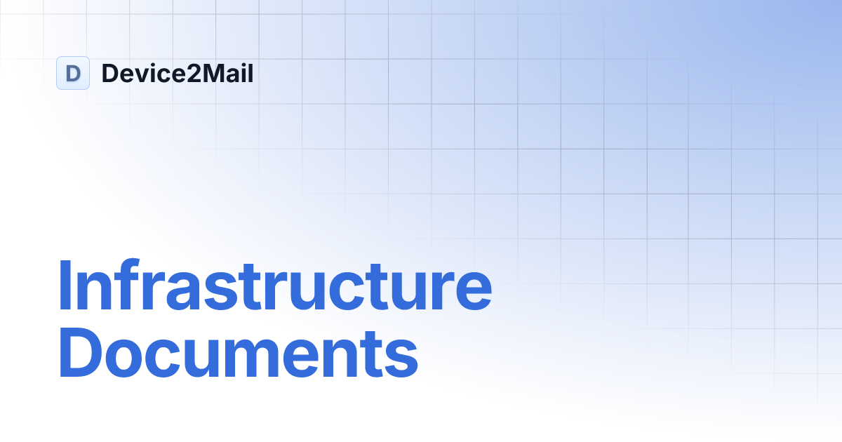 Infrastructure Documents | Device2Mail